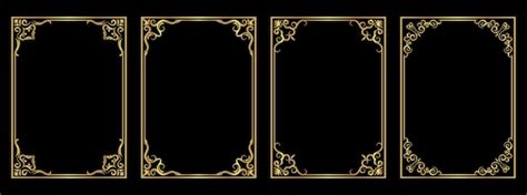 장식 프레임 및 테두리 설정 벡터 디자인 프리미엄 벡터