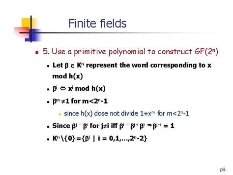 Finite Fields RongJaye Chen Finite Fields N 1