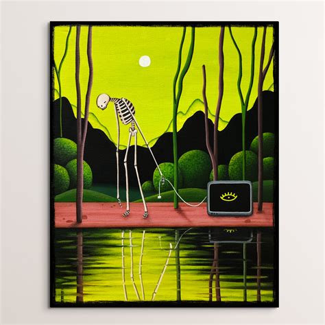 Dragging The Plot Giclée Fine Art Print Smallwhitemonster