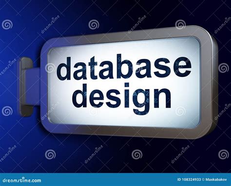 Programming Concept Database Design On Billboard Background Royalty