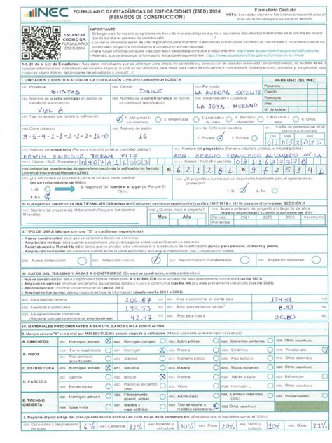 Formulario Inec Completo Elaborado Compressed Pdf