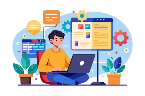 A Programmer Focused On Coding And Testing Software Using A Laptop In A