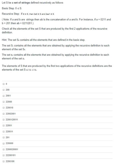 Solved Discrete Math Please Answer From The Options Given