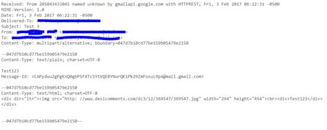 Javascript Gmail Not Rendering Html Content With Image When Sent Via