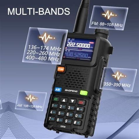 Baofeng 5rm Ham Radio 10w Handheld Long Range 2 Way Radio Uv 5r Upgraded Walkie Talkies Noaa