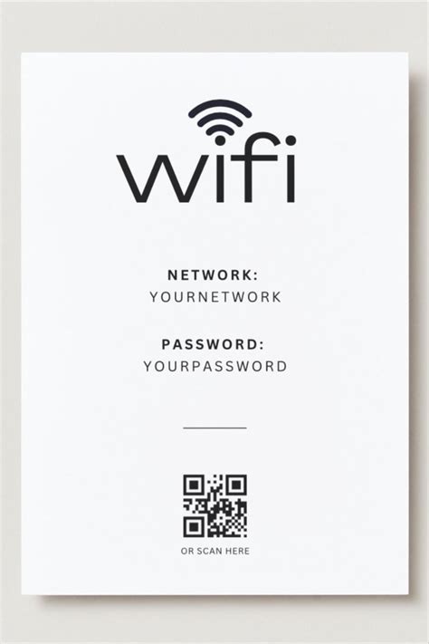 Wifi Printable Qr Code Sign Qr Wifi Wifi Password Sign Etsy Wifi