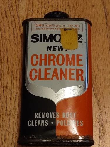 Vintage Simoniz Chrome Cleaner 8 Fl Oz Can With Residue Ebay