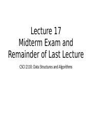 Lecture 17 MidtermAndMinutia 1 Pptx Lecture 17 Midterm Exam And