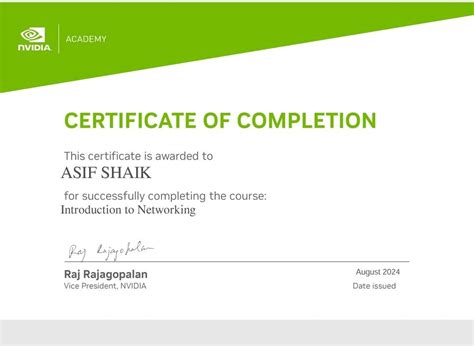 Shaik Asif On Linkedin Successfully Completed Introduction To Networking In Nvidia Academy
