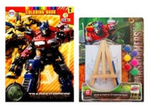 สมุดภาพระบายสีทรานฟอร์เมอร์ พร้อมชุดระบายสีขาตั้งไม้ ศูนย์หนังสือจุฬาฯ