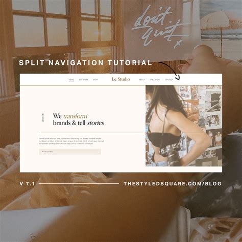 How To Create A Split Navigation In Squarespace 71 With Css — The Styled Square Premium