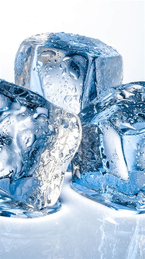 Wallpaper Ice Cubes Water Droplets White Background 5120x2880 Uhd 5k