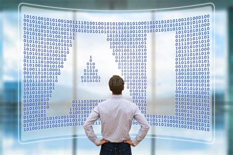 Artificial Intelligence With Text Ai In Binary Code Virtual Screen