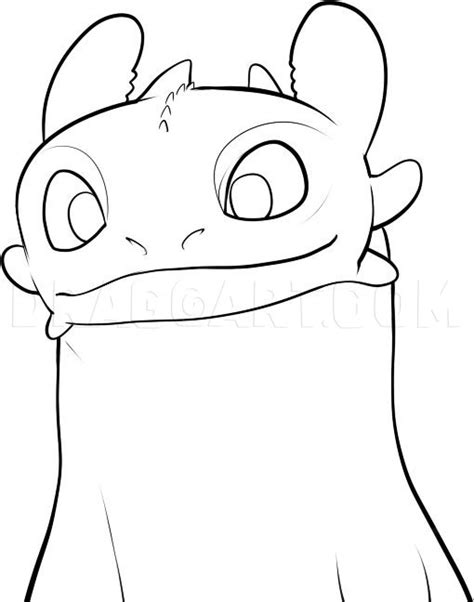 How To Draw Toothless Drawing Step By Step By Dawn Dragoart