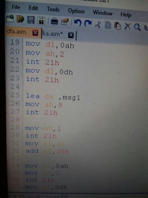 Solved Gui Turbo Assembler X64 Version 301 File Edit Tools