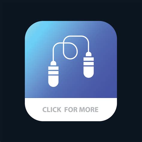 Exercise Fitness Jump Rope Jumping Mobile App Button Android And IOS