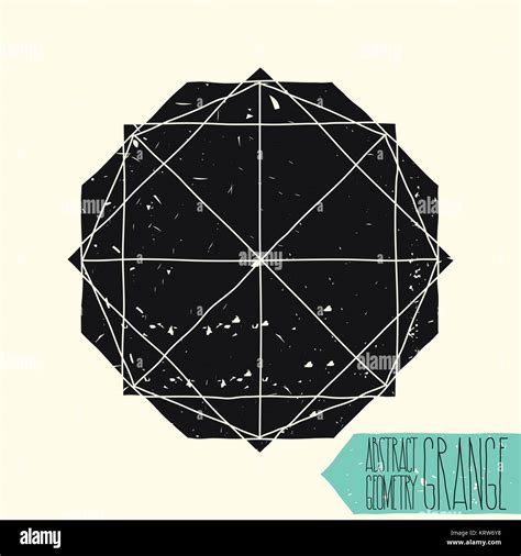 Simple Abstract Geometric Figure With Circle Polygon Handwork Stock Photo Alamy