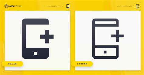 Mobile Plus Icon · Solid · Coreui Icons · Svg Javascript Typescript And Webfont