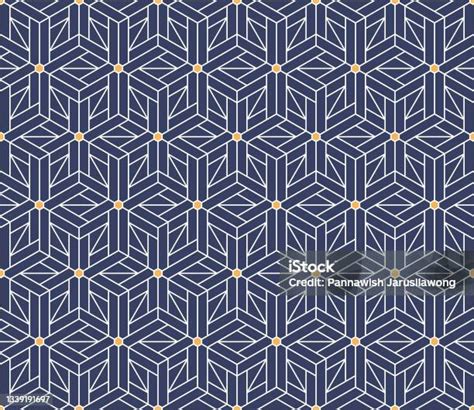 Japanese Hexagon Star Weave Vector Seamless Pattern Stock Illustration Download Image Now Istock