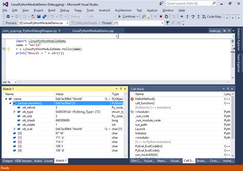 Developing Linux C Python Modules With Visual Studio VisualGDB Tutorials