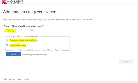 MFA Set Up Highlight Powered By HappyFox