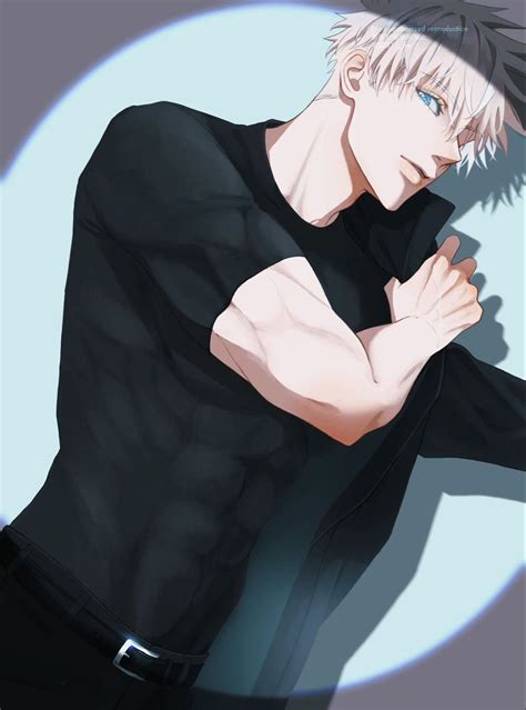 Gojo Satoru Anime Guys Shirtless Handsome Anime Guys Anime Art