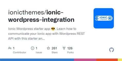 Github Ionicthemesionic Wordpress Integration Ionic Wordpress