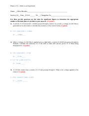 Phys Ohm S Law Lab Docx Physics Ohm S Law Experiment Name Chloe Morales Section
