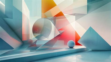 A Fragmented Still Life Of Abstract Shapes That Seem To Overlap And