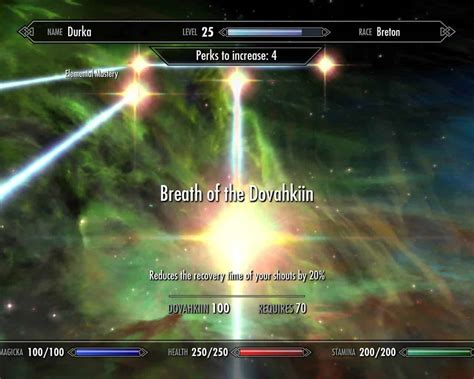 Dovahkiin Perks Skyrim Mod Download