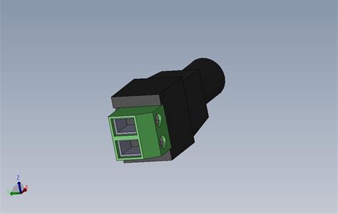 5 5x2 1mm直流电源母插孔连接器插头 Solidworks 2016 模型图纸免费下载 懒石网