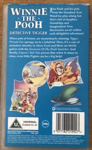 Winnie The Pooh Playtime Detective Tigger Vhs Sh Eur Picclick It