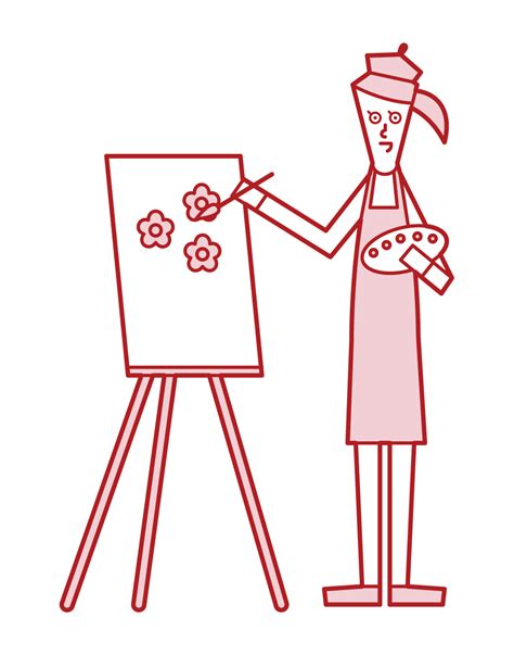 화가와 화가의 일러스트여자 Kukukeke쿠쿠케케