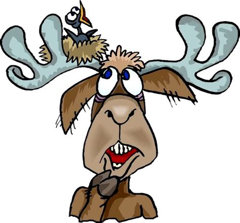 Лось мультяшный с гнездом на голове | Лось, Картинки, Охотники