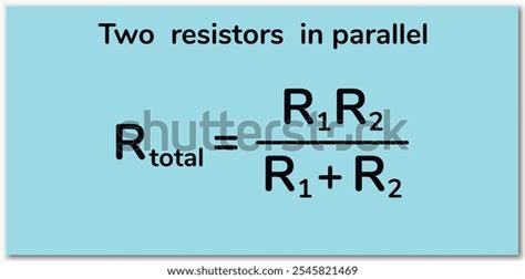Two Resistors Parallel Education Science Babe Stock Vector Royalty Free