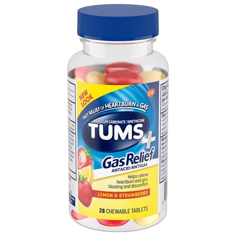 Tums Chewable Antacid Tablets 28 Ct Shop Digestion And Nausea At H E B