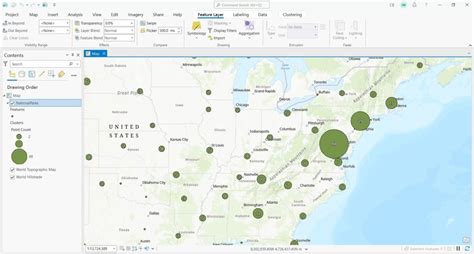 point clustering in arcgis pro gis geography