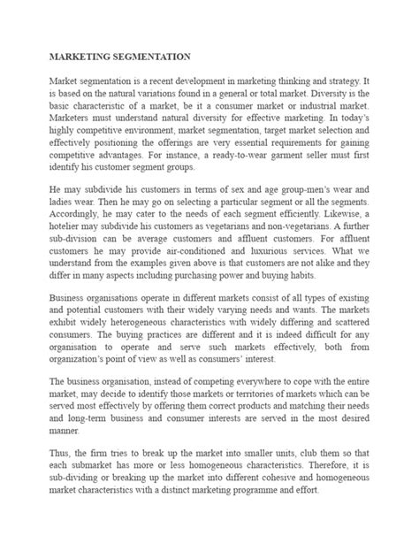 Levels Of Segmentation Pdf