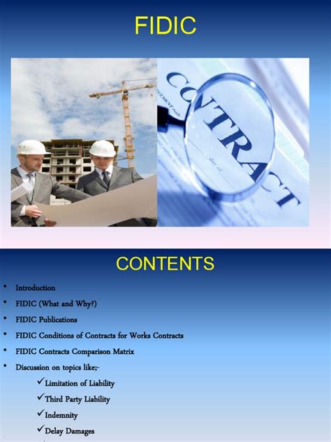 Fidic Contracts Pdf Indemnity Employment