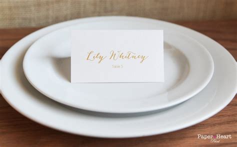 Script Font Wedding Custom Customize Place Cards Simple Elegant Names