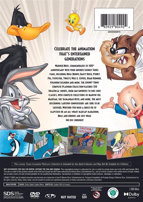 Looney Tunes Complete Platinum Collection Usa Import Dvd