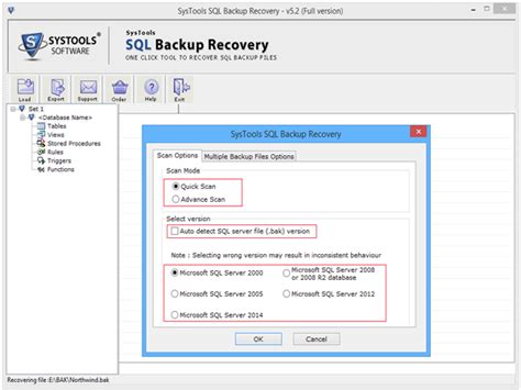 SQL Backup Recovery Tool Repair Restore SQL Server BAK File