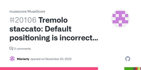 Tremolo Staccato Default Positioning Is Incorrect When Stem Points