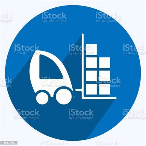 아이콘 지게차 교육 기호에 적합합니다 긴 그림자 스타일 편집 가능한 간단한 디자인 디자인 템플릿 벡터 간단한 그림 건축물에 대한 스톡 벡터 아트 및 기타 이미지 Istock