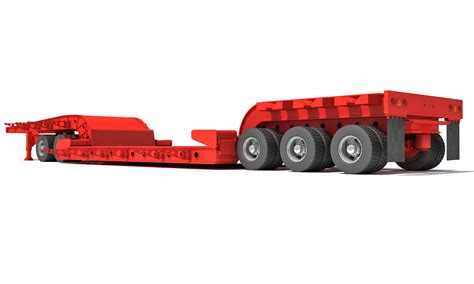 Lowboy Trailer 3d Model Download Trailer On