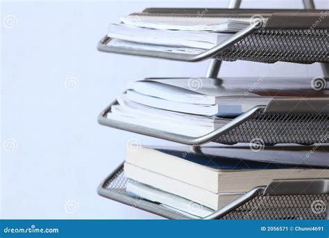 Documents In The Tray Stock Image Image Of Employment 2056571