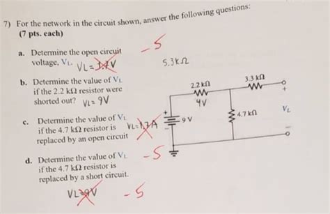 Solved For The Network In The Circuit Shown Ans The Chegg