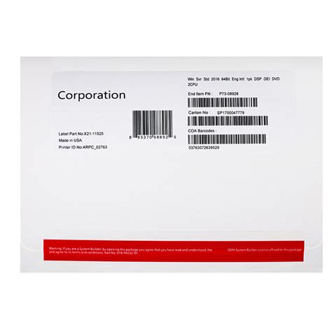 Microsoft Windows Server 2016 Standard Oem Factory And Manufacturer Hanhai Qianda