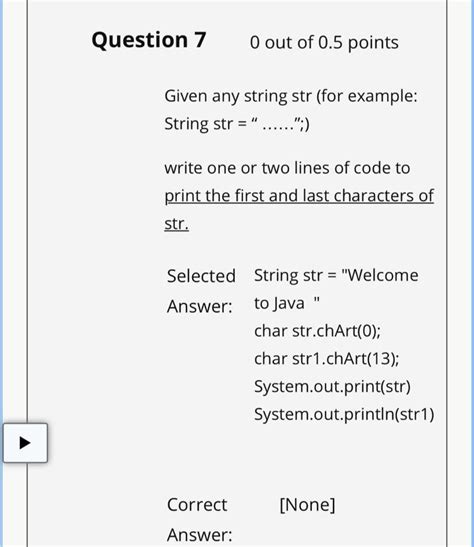 Solved Question 7 O Out Of 05 Points Given Any String Str