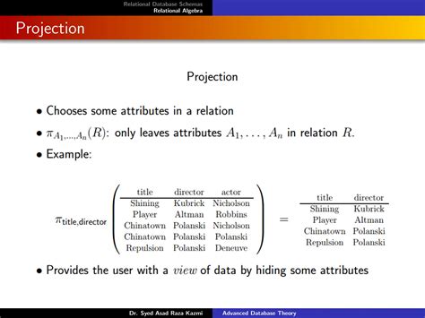 Lecture 2 Relational Algebra And Sql Advanced Database Theory Mspdf